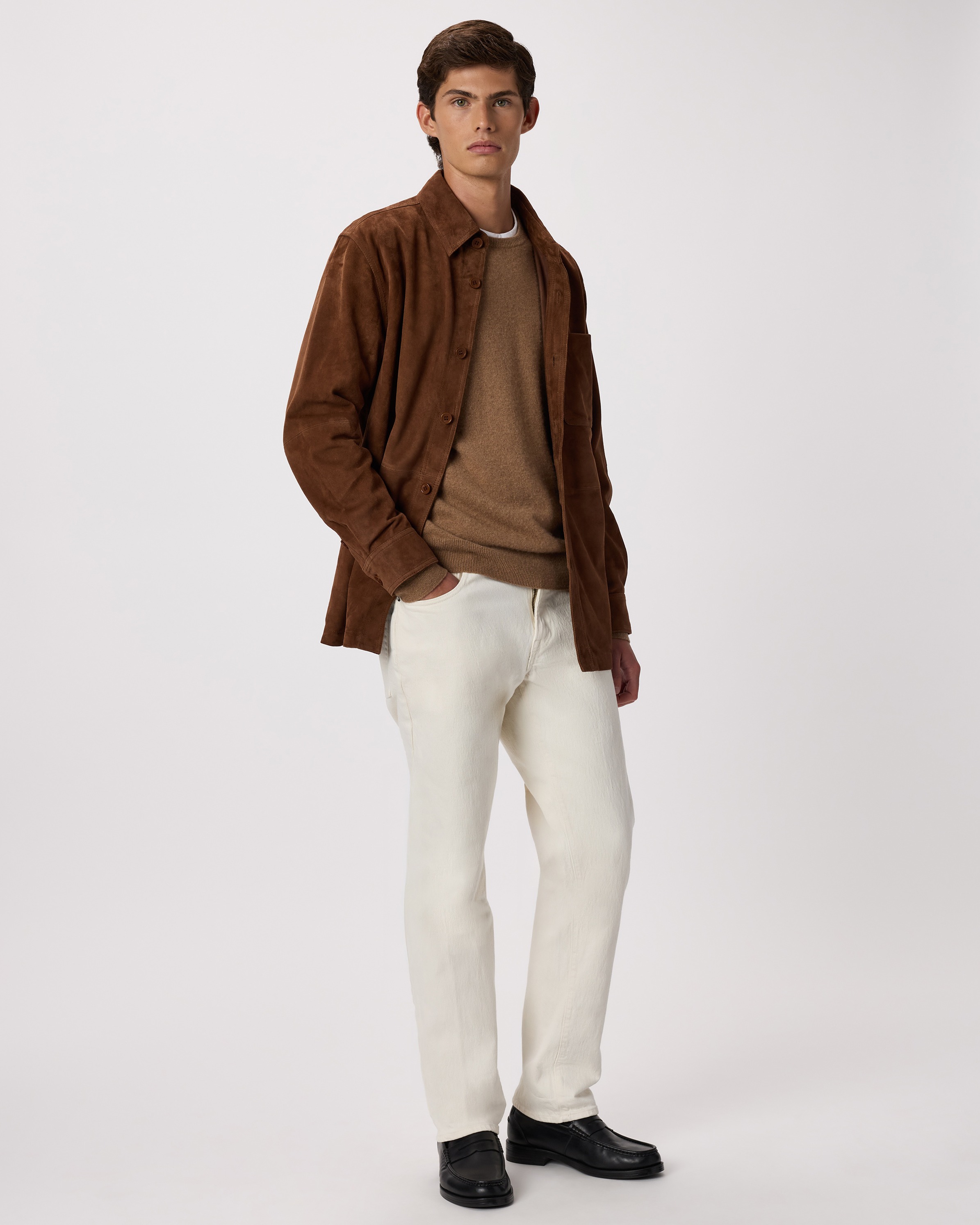 QUINCE men's 100% suede overshirt